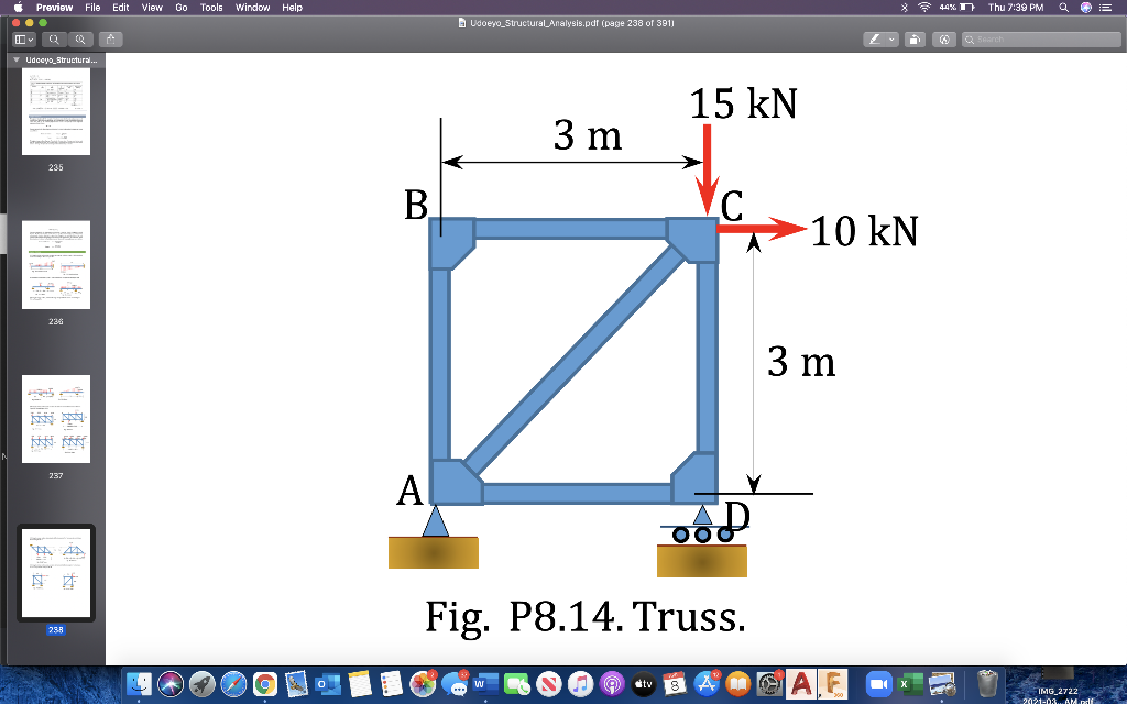 Solved Using the virtual work method, determine the | Chegg.com