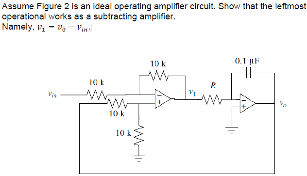Solved Assume Figure 2 is an ideal operating amplifier | Chegg.com