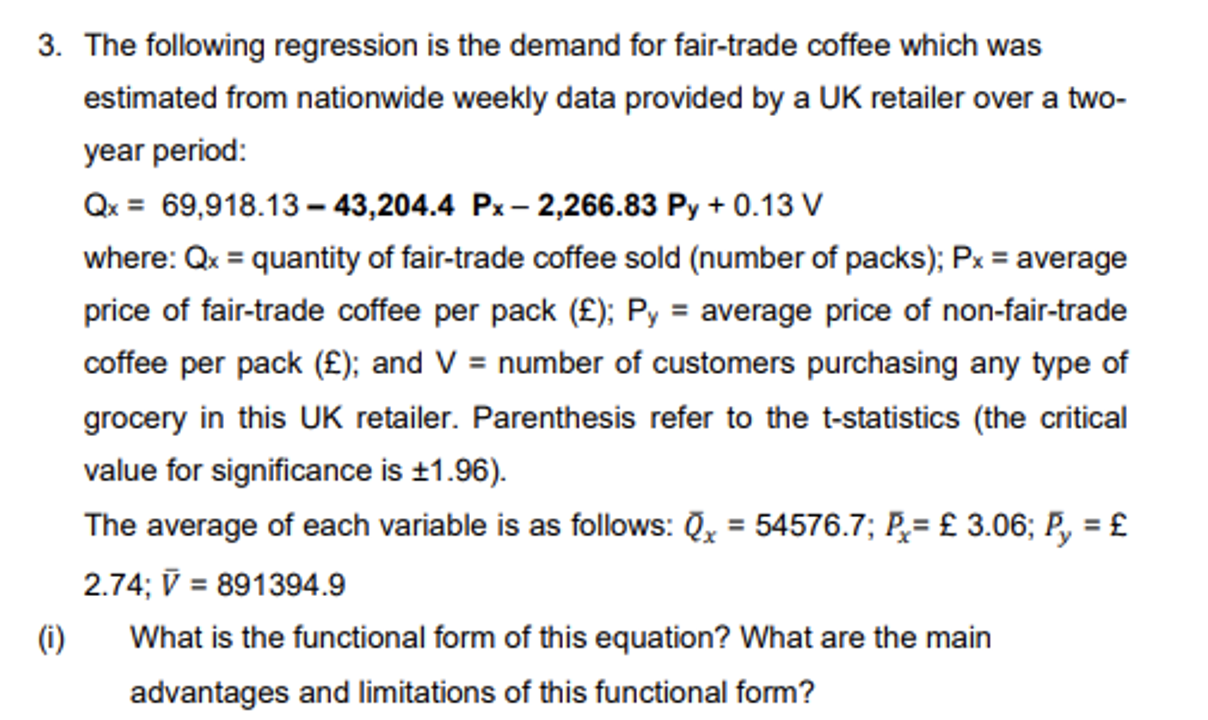 Solved multipart question with 3 parts: ii. Calculate the | Chegg.com