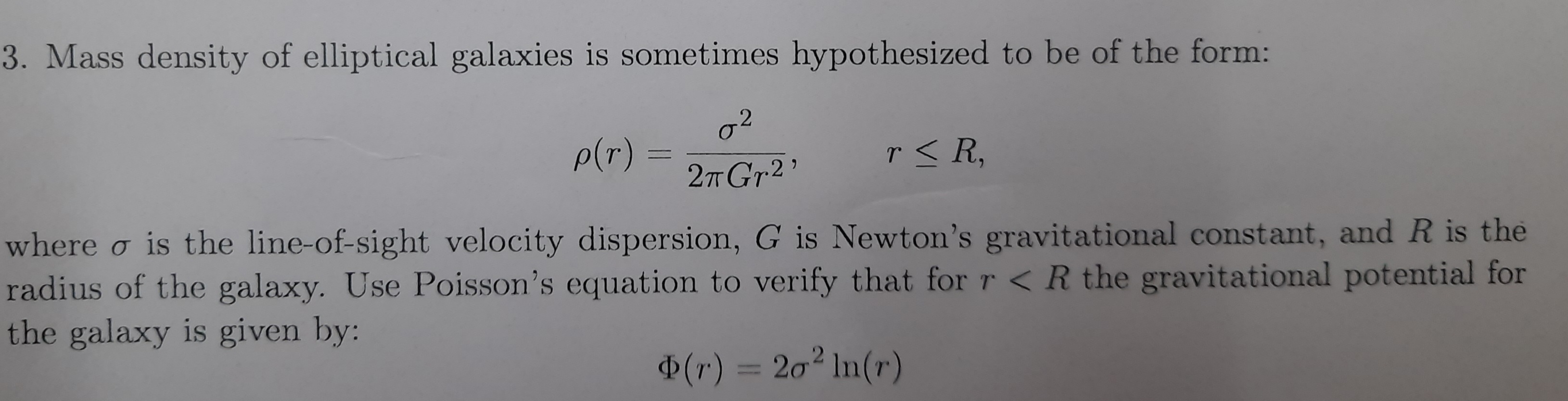 Solved Mass density of elliptical galaxies is sometimes | Chegg.com