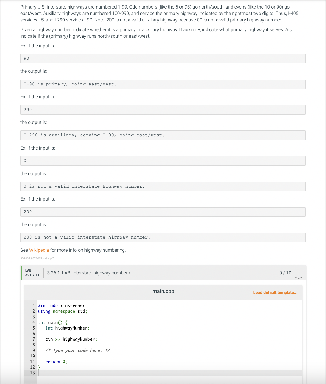 Solved Primary U.S. interstate highways are numbered 1-99. | Chegg.com