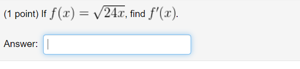 Solved f(x)=24x | Chegg.com