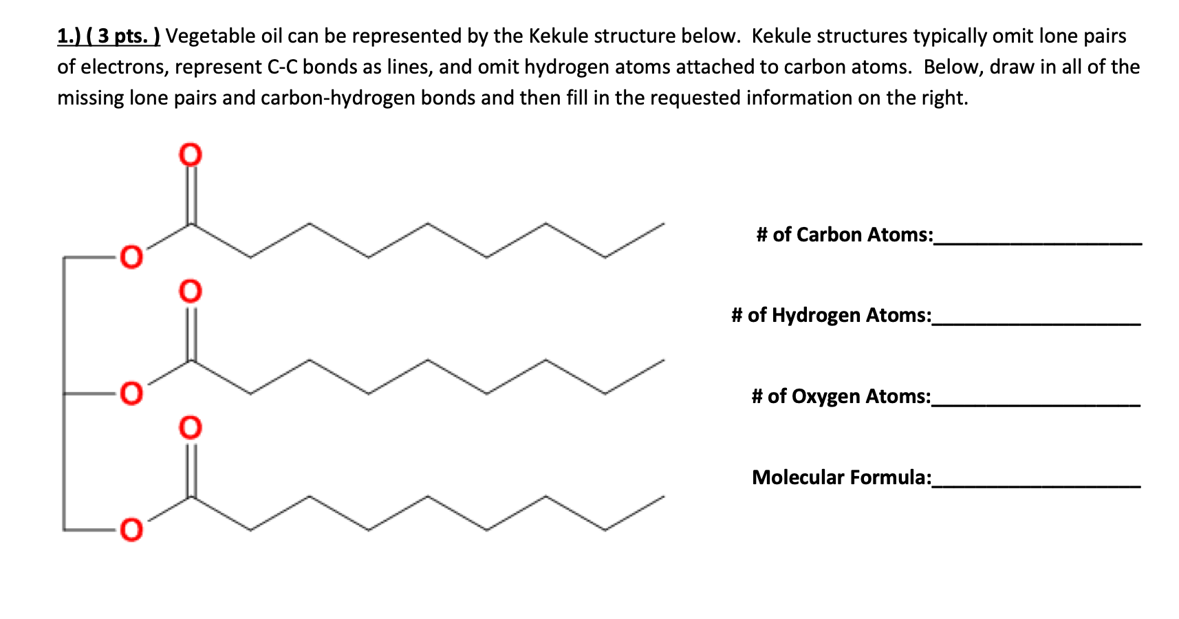 Molecular Structure Of Vegetable Oil