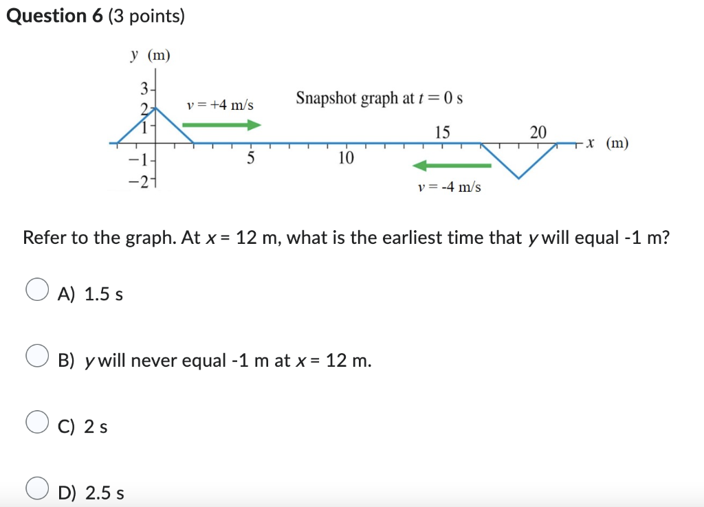 Solved Question 5 ( 3 points) Refer to the graph. At t=8.0 | Chegg.com Solved Question 5 ( 3 points) Refer to the graph. At t=8.0 | Chegg.com