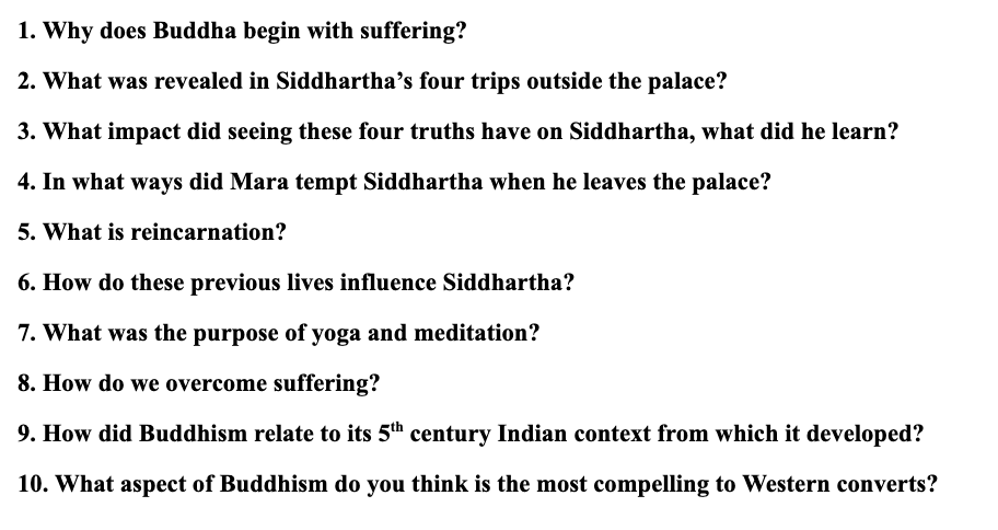Solved Why does Buddha begin with suffering?What was | Chegg.com