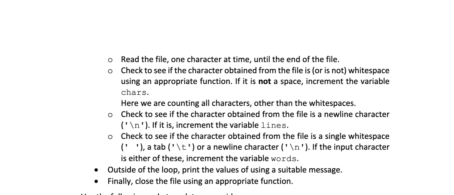 Solved A File 10 Using C Library Functions File Io In C 4088