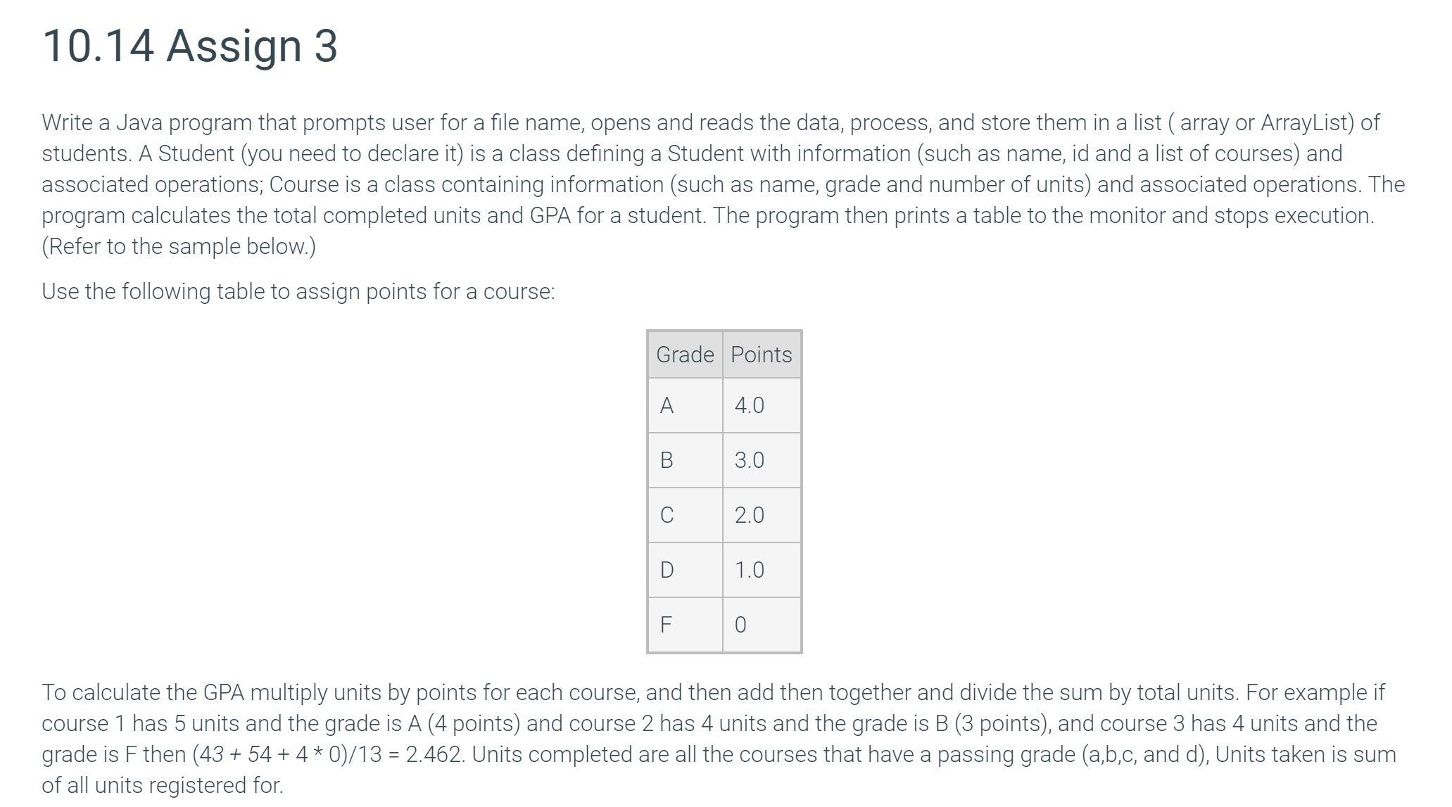 Solved 10.14 Assign 3 Write a Java program that prompts user | Chegg.com