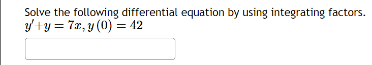 Solved Solve the following differential equation by using | Chegg.com