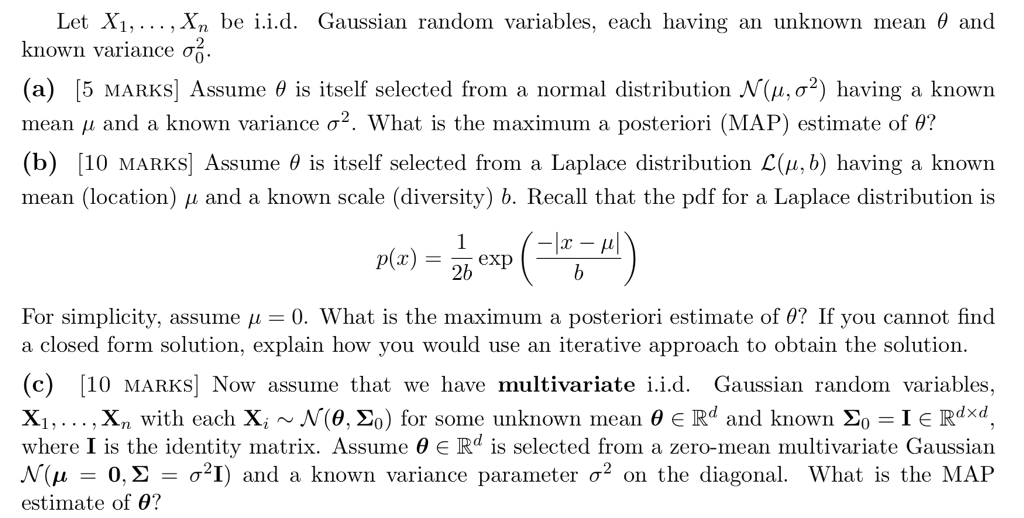 Let Xi, , xn be i.i.d. Gaussian random variables, | Chegg.com