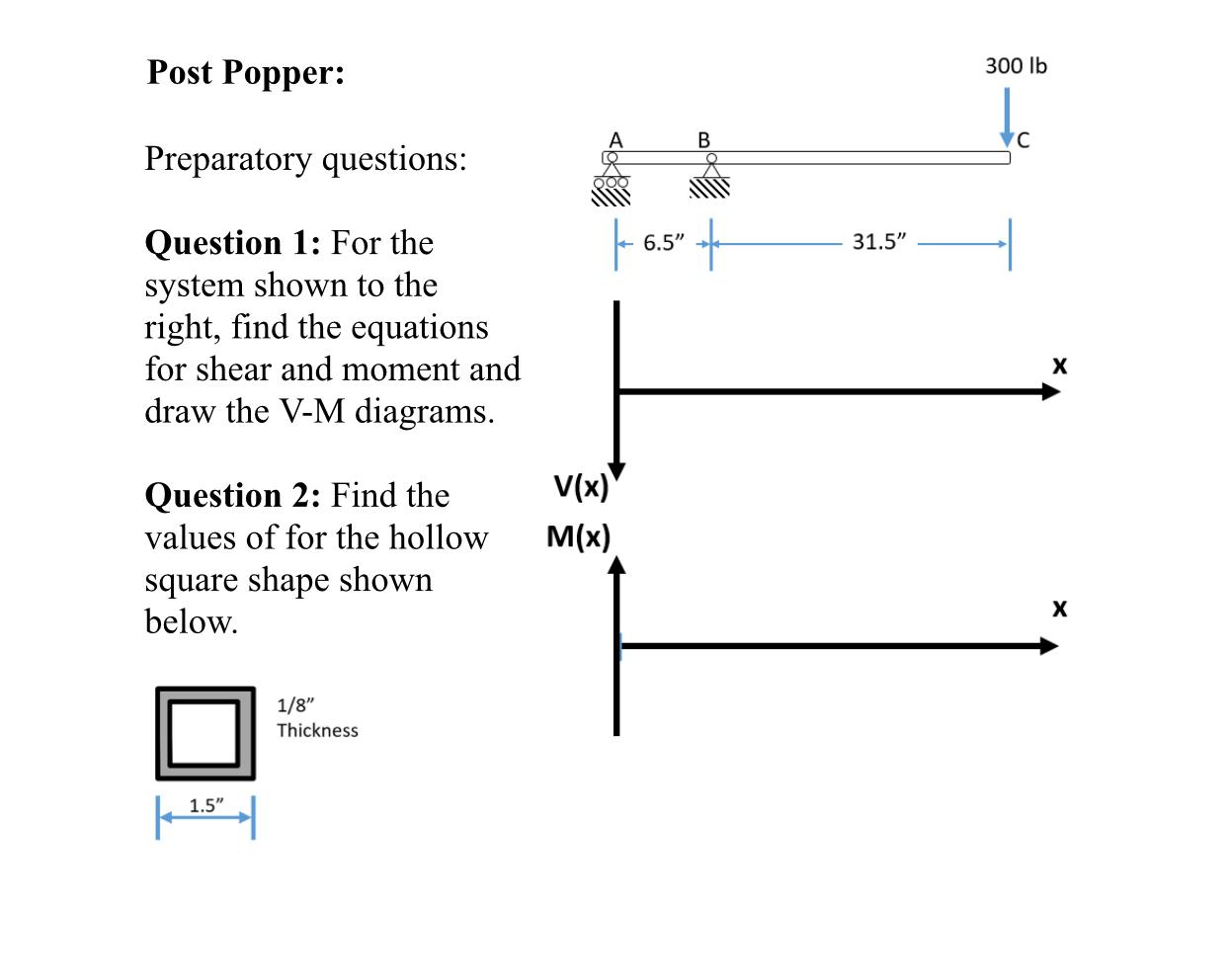 Solved Question 1: For the system shown to the right, find | Chegg.com