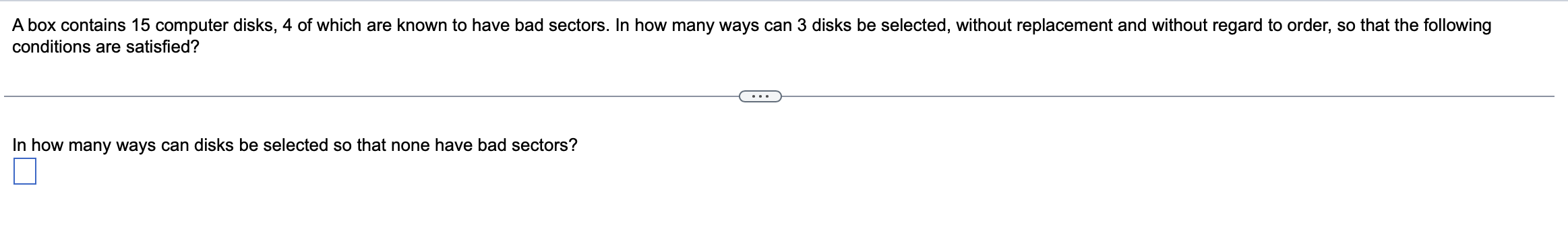Solved conditions are satisfied? In how many ways can disks | Chegg.com