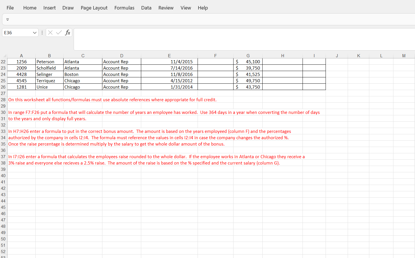 Solved File Home Insert Draw Page Layout Formulas Data | Chegg.com