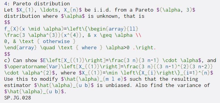 Solved 4: Pareto distribution Let $X_{1}, \ldots, X_{n} $ be | Chegg.com
