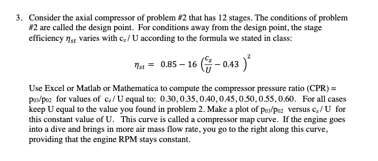An ﻿axial compressor stage has the following | Chegg.com