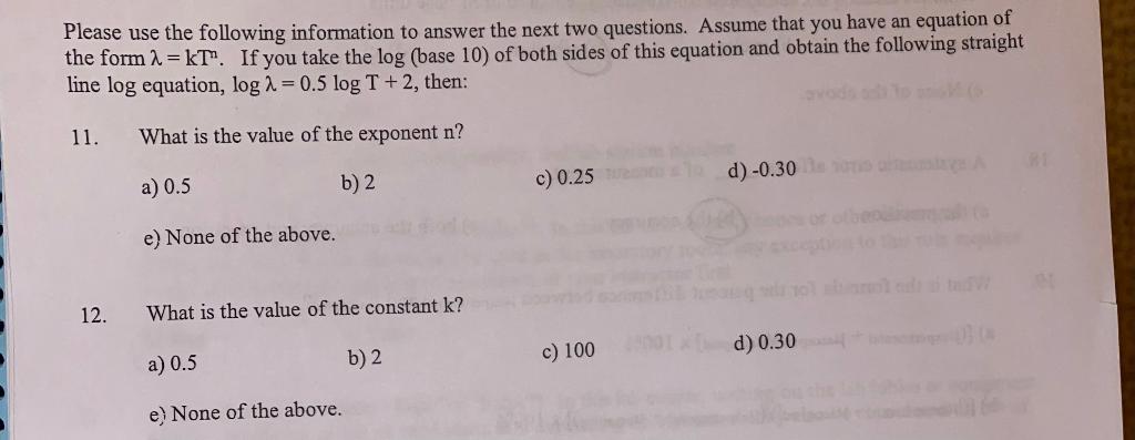 Solved Please use the following information to answer the | Chegg.com