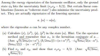Solved Among the energy eigenstates of the harmonic | Chegg.com
