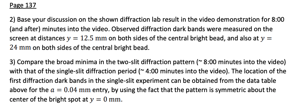 36C- Experiment: Double Slits of Finite Width | Chegg.com