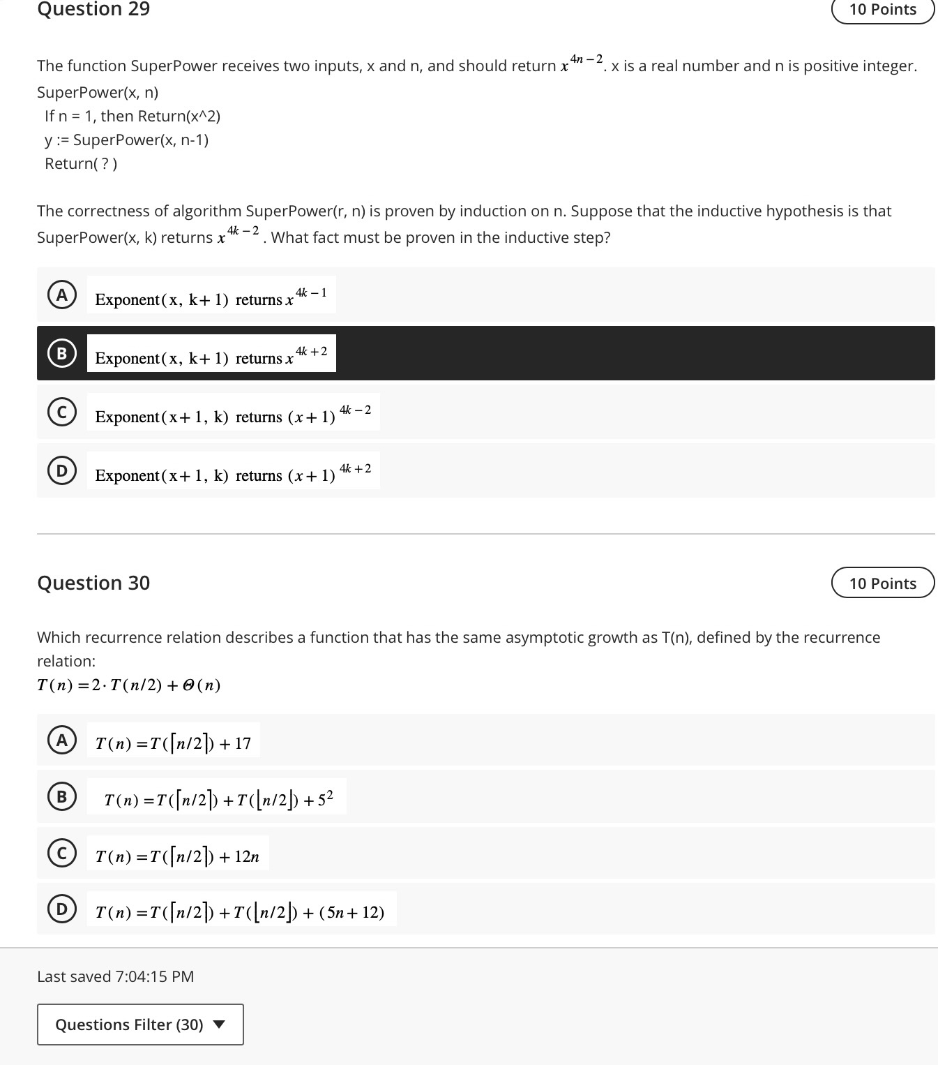 Solved The function SuperPower receives two inputs, x and n, | Chegg.com