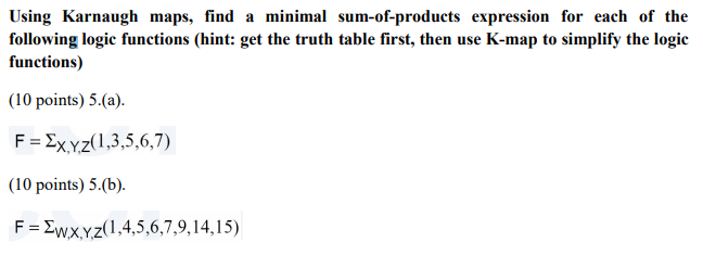Solved Using Karnaugh maps, find a minimal sum-of-products | Chegg.com