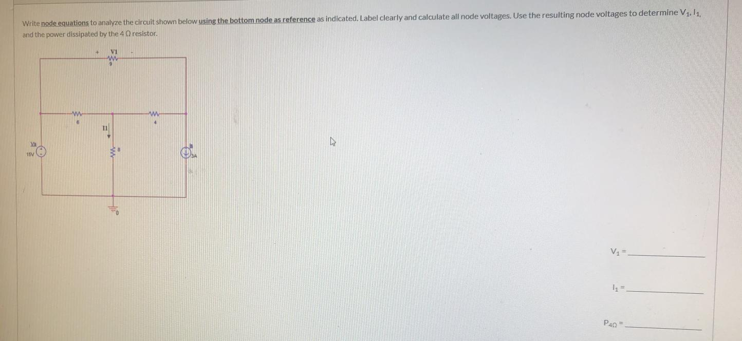 Solved Write node equations to analyze the circuit shown | Chegg.com