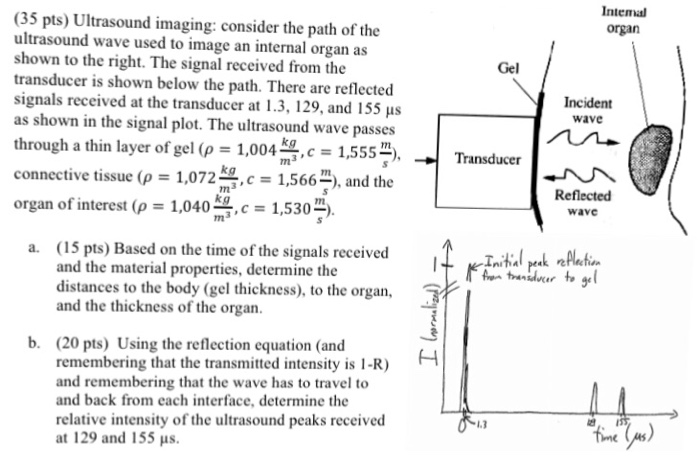 Solved Intemal organ (35 pts) Ultrasound imaging: consider | Chegg.com Solved Intemal organ (35 pts) Ultrasound imaging: consider | Chegg.com
