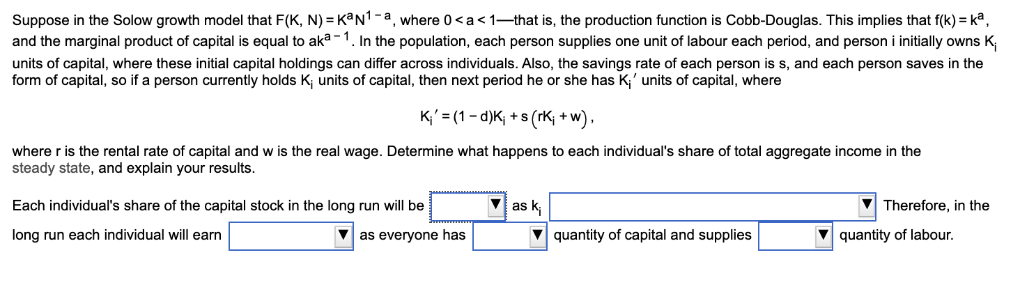 Solved In the Solow growth model, as a result of a decrease | Chegg.com