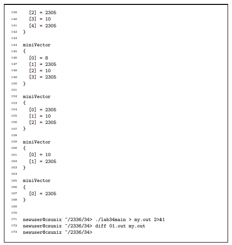 Solved Add the following member functions to the miniVector | Chegg.com