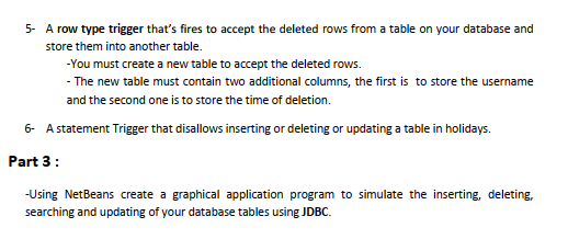 Solved The main aim of your project is to create a database | Chegg.com