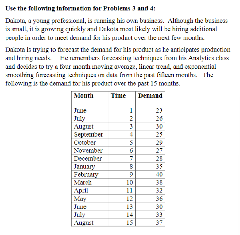 Solved Problem 4: Please see the data in the Excel file. The | Chegg.com