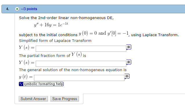 Solved 4. +-13 points Solve the 2nd-order linear | Chegg.com