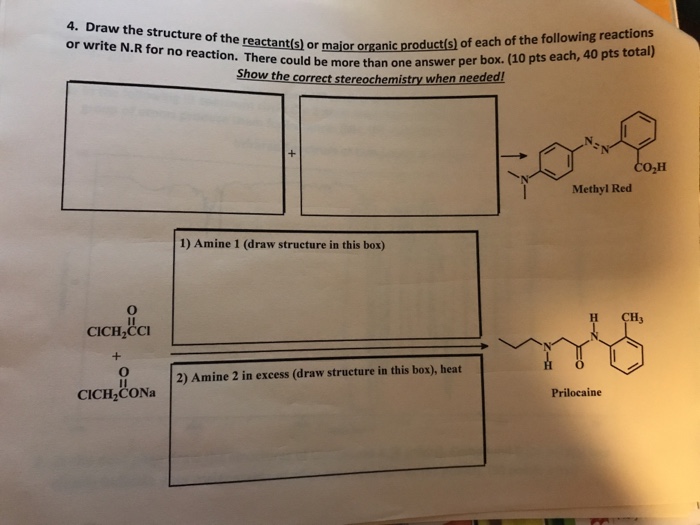 Solved Draw the structure of the reactant s) no reaction, or | Chegg.com