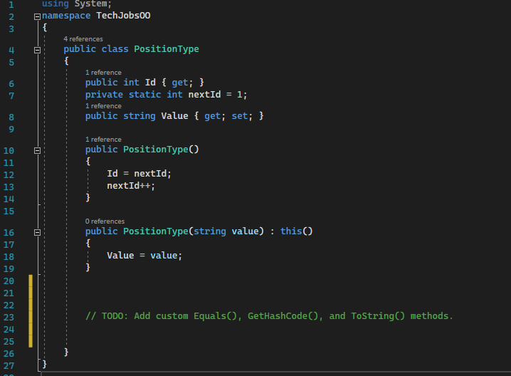 Solved The Position Type Class Open the class file. This | Chegg.com