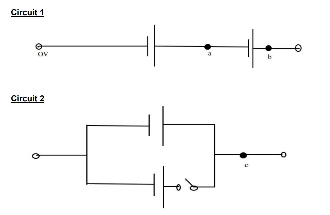 For circuits 1 and 2 (see below), PREDICT the | Chegg.com