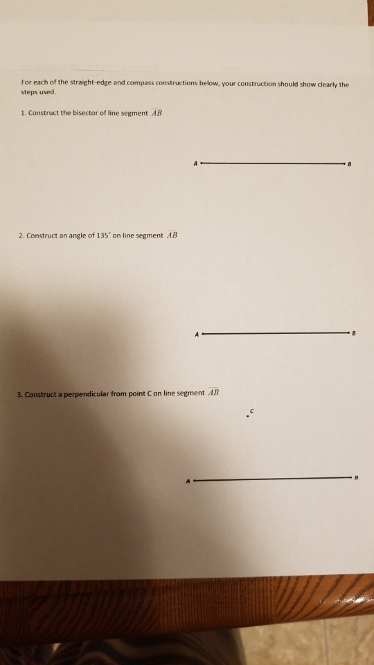 Solved For each of the straight-edge and compass | Chegg.com