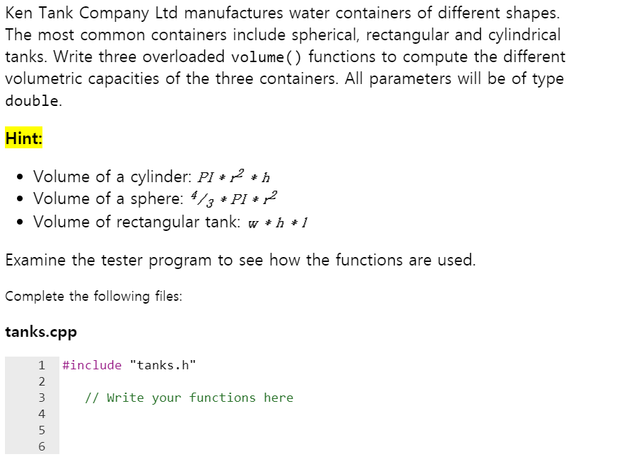 Solved tanks.h #include #ifndef TANKS_H #define TANKS_H | Chegg.com