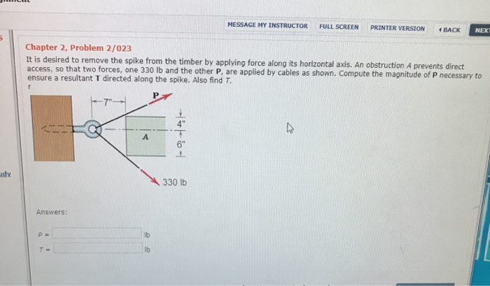 Solved MESSAGE MY INSTRUCTOR FULL SCREEN PRINTER VERSION | Chegg.com