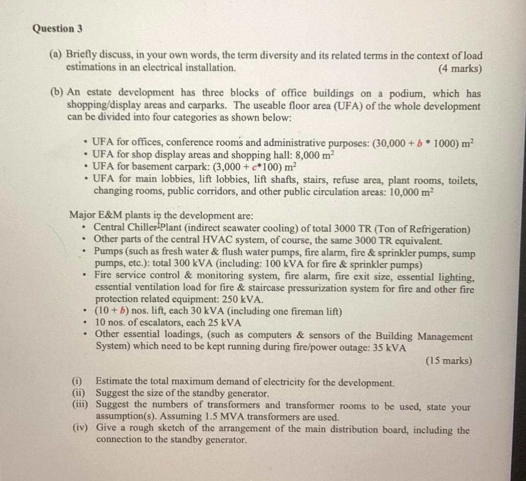Solved Question 3 (a) Briefly discuss, in your own words, | Chegg.com