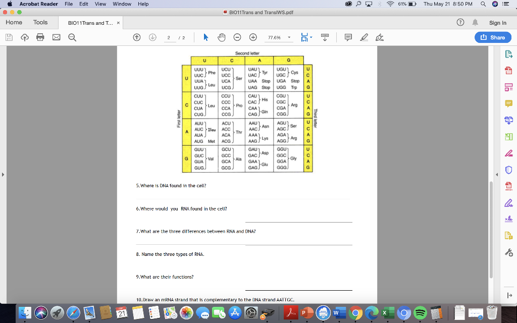 Solved Acrobat Reader File Edit View Window Help 61% Thu May | Chegg.com