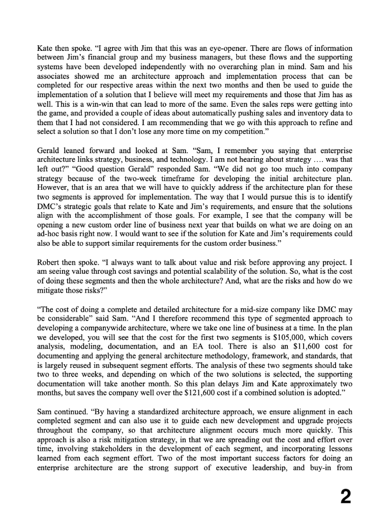 Solved Scene 2: Considering an EA Program Robert Danforth, | Chegg.com