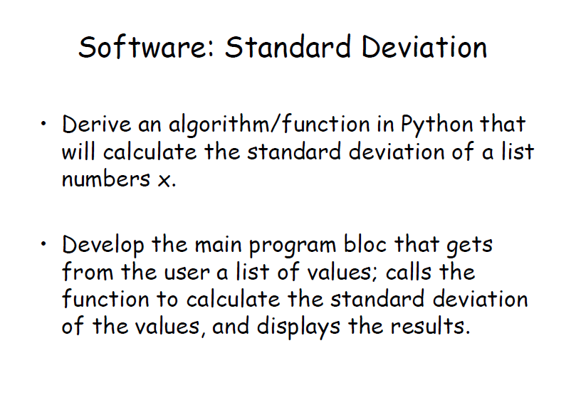 Solved Exercise 4: Standard Deviation The standard-Deviation | Chegg.com