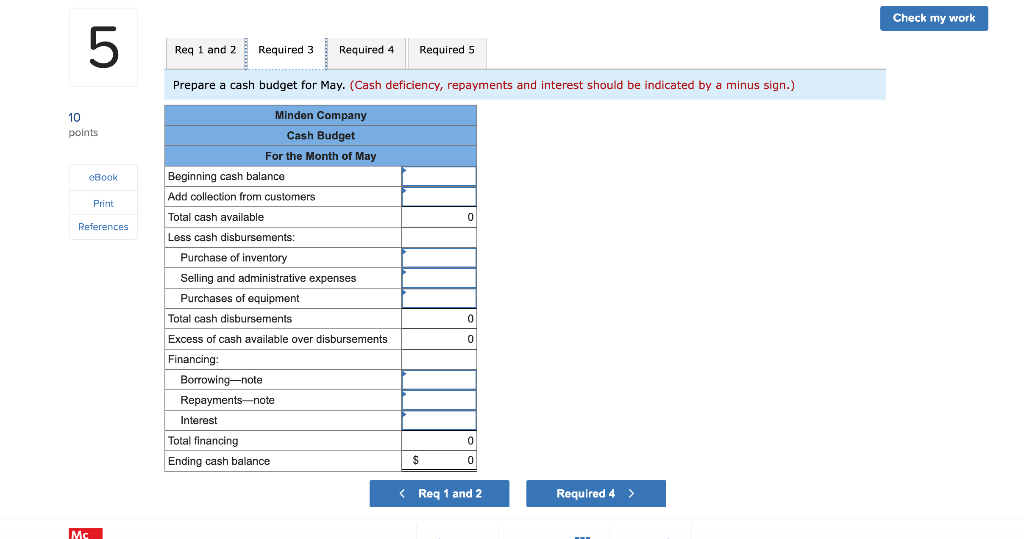 Solved 5 10 points eBook Print References Check my work | Chegg.com