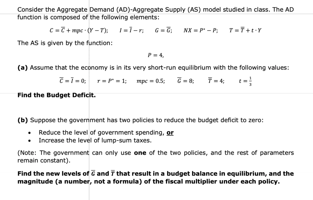 Solved I have already solved for my budget deficit which was | Chegg.com
