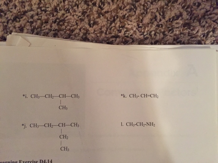 Solved Learning Exercise D4,13 Functional Group | Chegg.com
