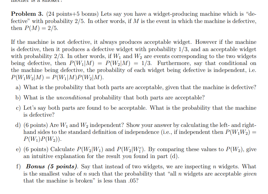 Solved Problem 3. (24 points +5 bonus) Lets say you have a | Chegg.com