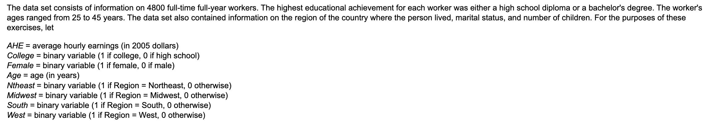 Solved The data set consists of information on 4800 | Chegg.com