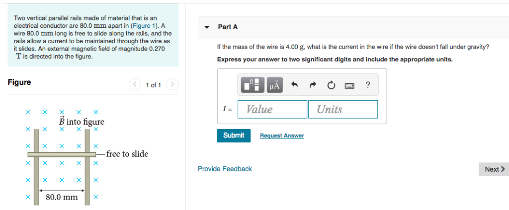 Solved Two vertical parallel rails made of material that is | Chegg.com