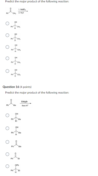 Solved Predict the major product of the following reaction: | Chegg.com
