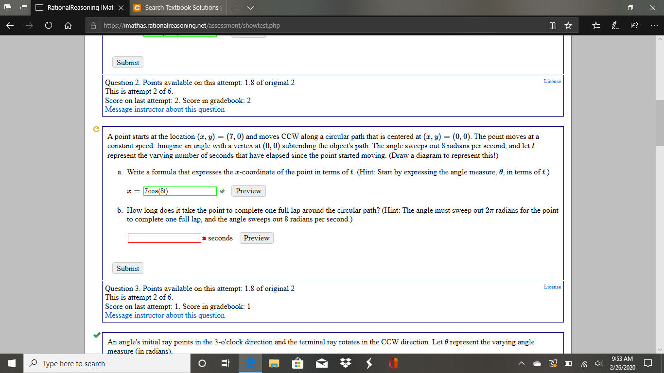 Solved 5 Rational Reasoning IMat x C Search Textbook | Chegg.com