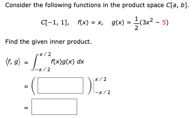 Solved Consider the following functions in the product space | Chegg.com