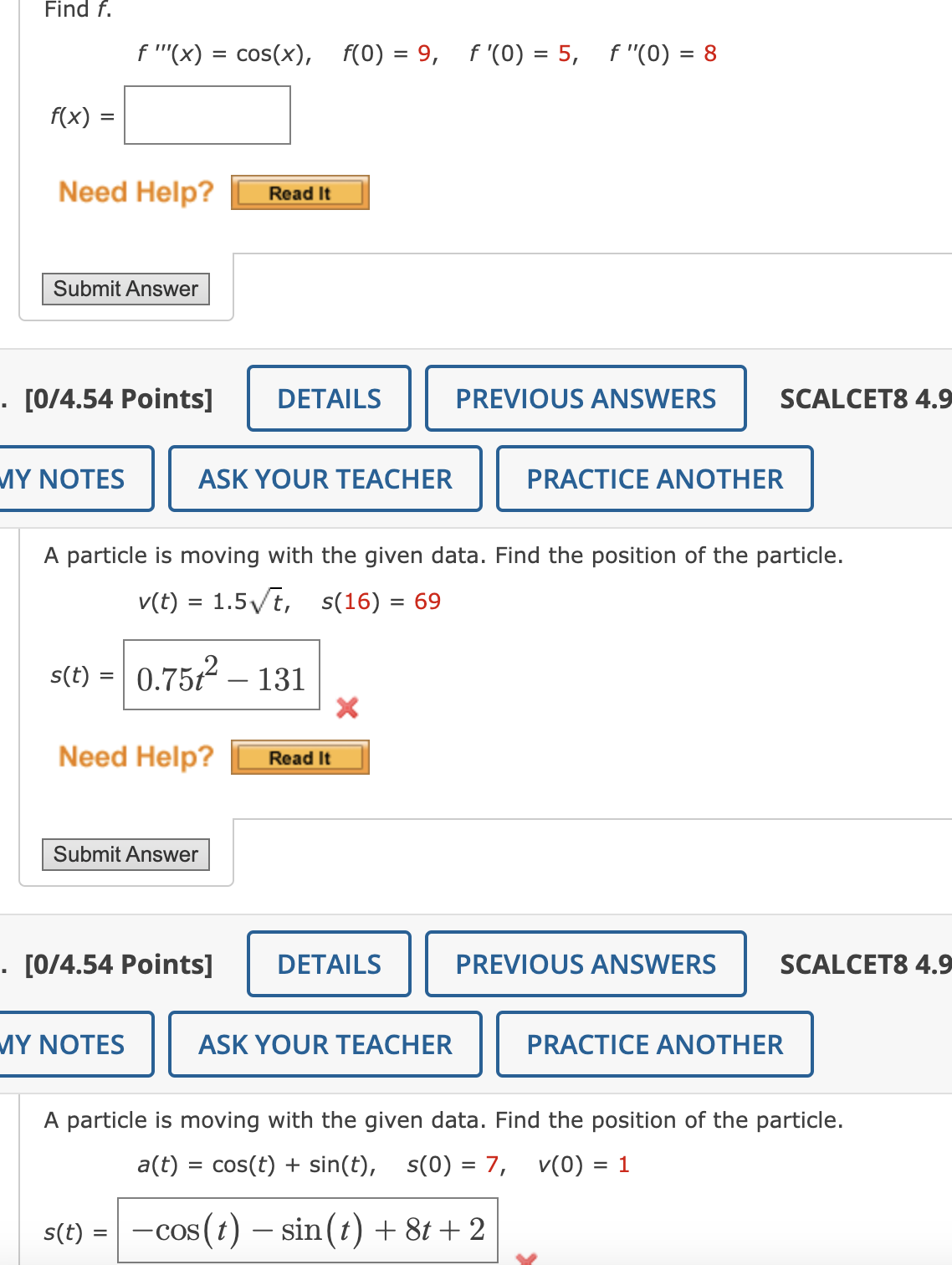 Solved Therefore, using C for the arbitrary constant, the | Chegg.com